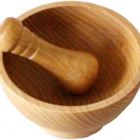 Mörser mit Stößel aus Buchenholz - Gewürzmühle, Kräutermühle - Culimi ...